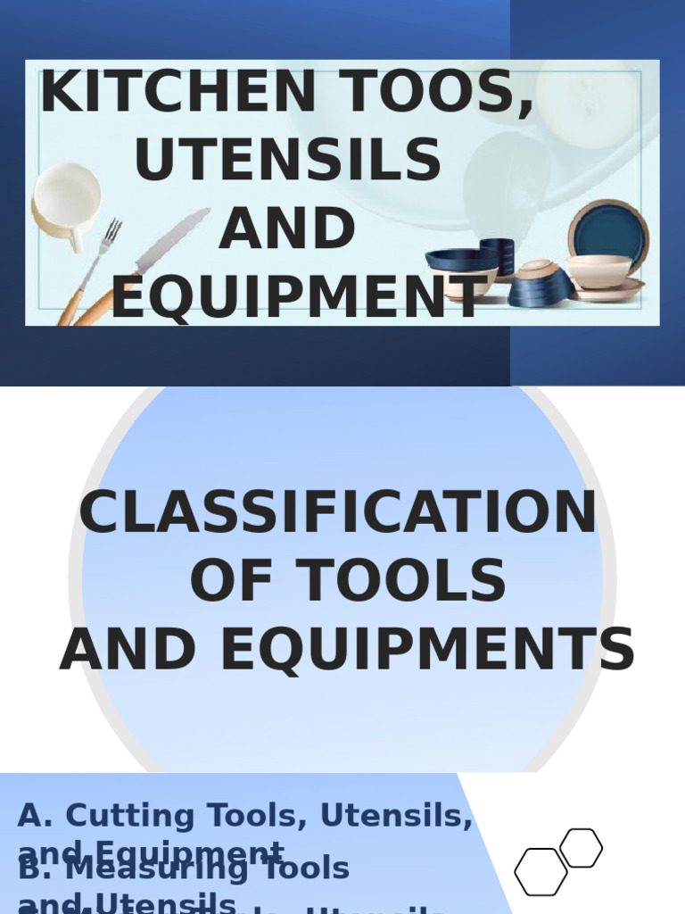 Kitchen Tools and Equipment Guide | PDF | Frying Pan | Food And Drink ...