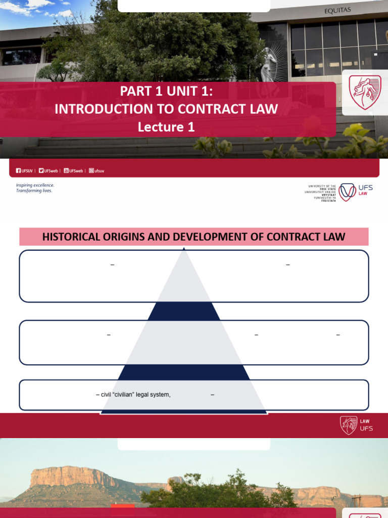 Contract Law - Part 1 Unit 1 Lecture 1 | PDF | Consent | Private Law