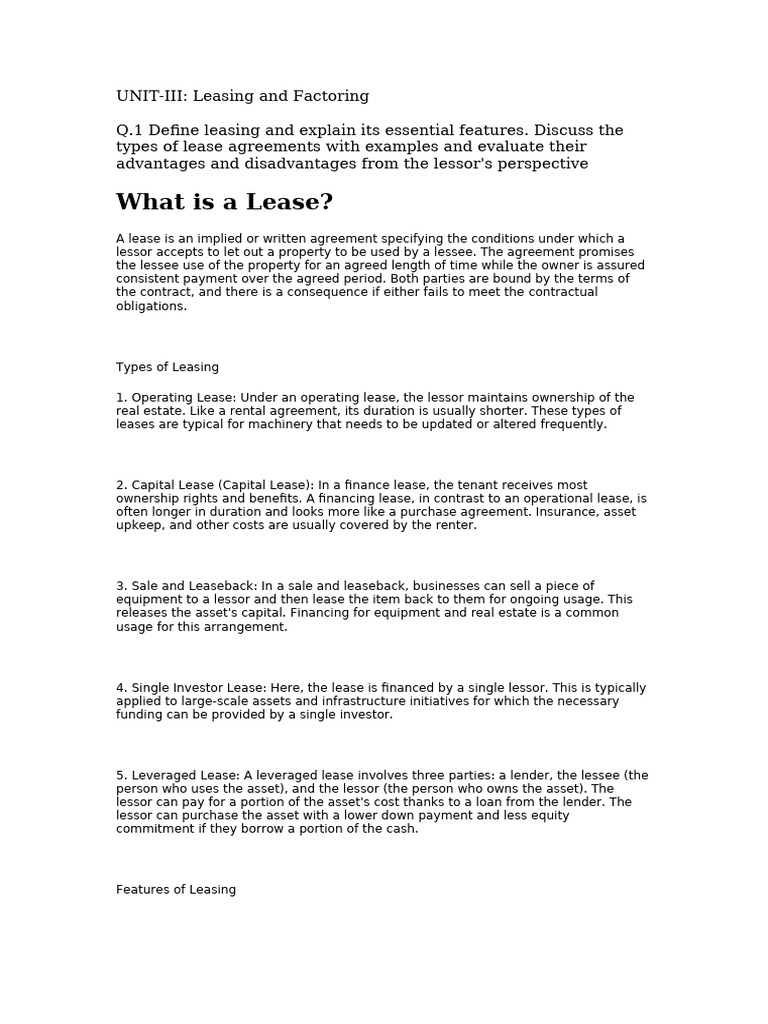 UNIT55 | PDF | Factoring (Finance) | Lease