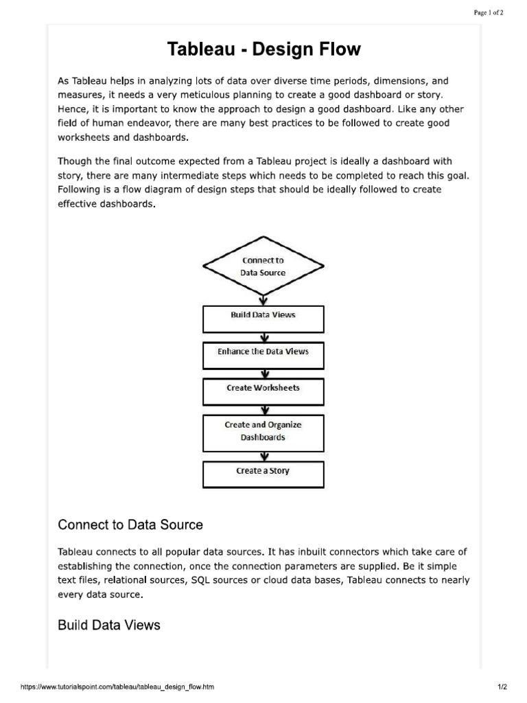 Tableau Design Flow | PDF