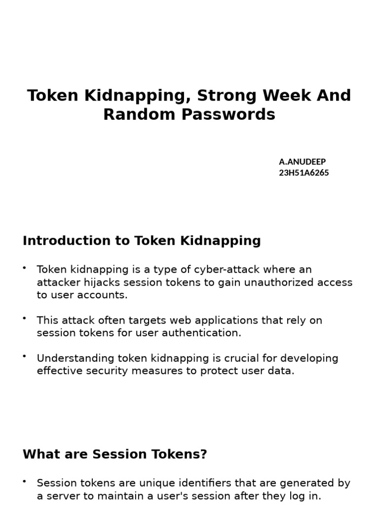 Understanding Token Kidnapping Risks | PDF | Password | Security