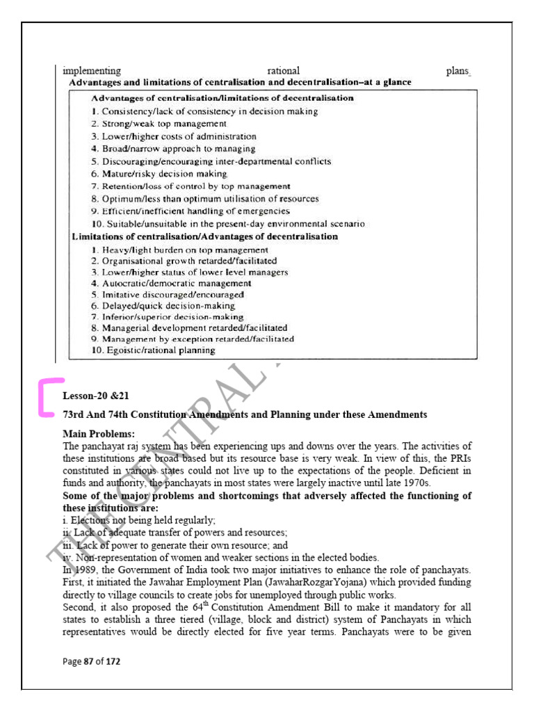 Panchayati Raj Amendments: Women’s Empowerment | PDF | Government