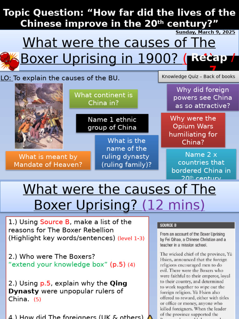2.) The Boxer Rebellion | PDF | China | World Politics