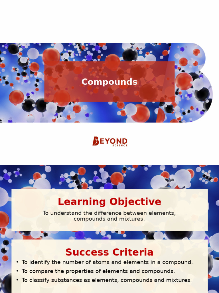lesson 2-Compounds PowerPoint | PDF | Chemical Substances | Chemical ...
