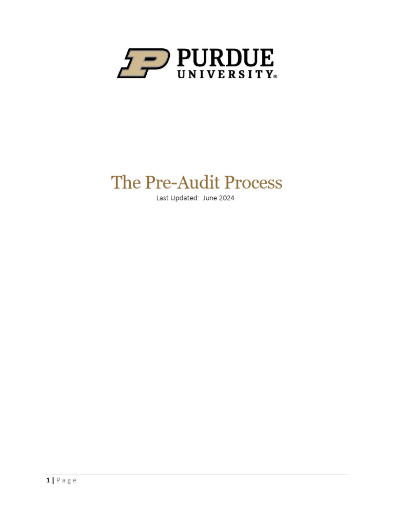 Pre-Audit Process | PDF | Accounting | Expense