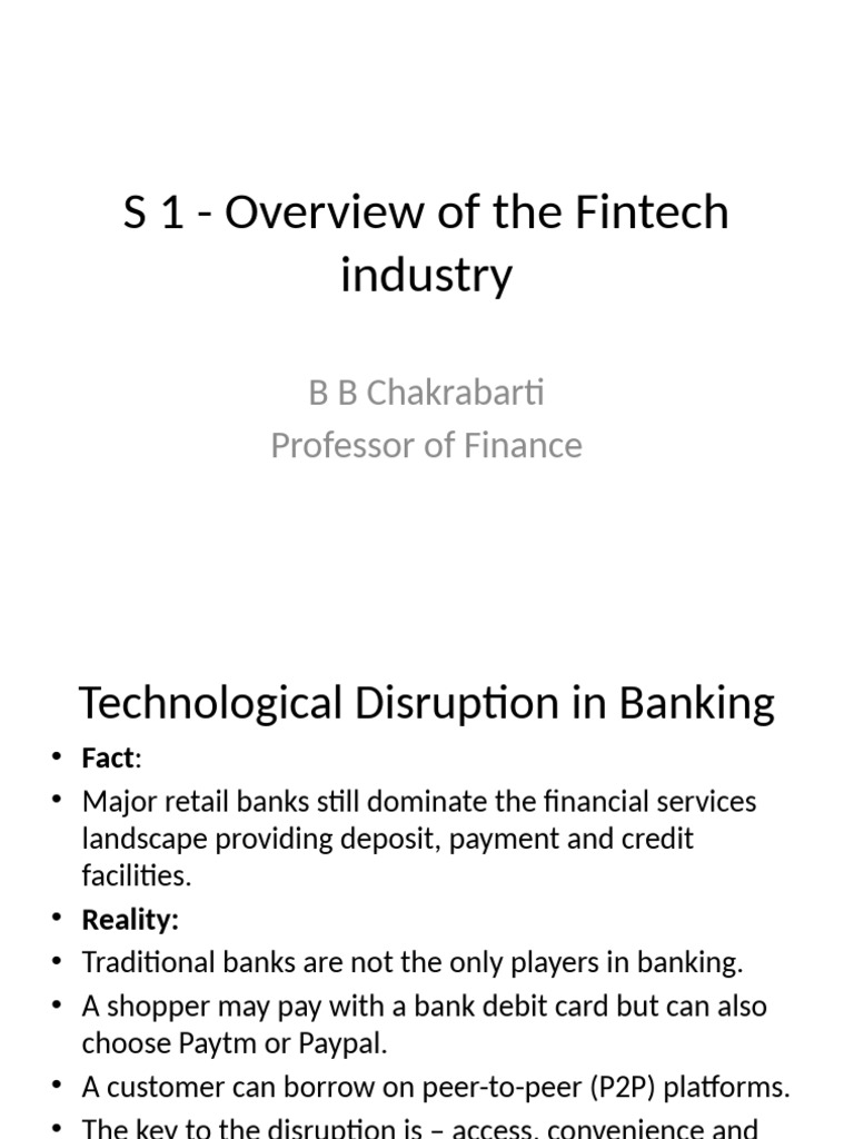Fintech Industry Overview and Trends | PDF | Banks | Artificial ...