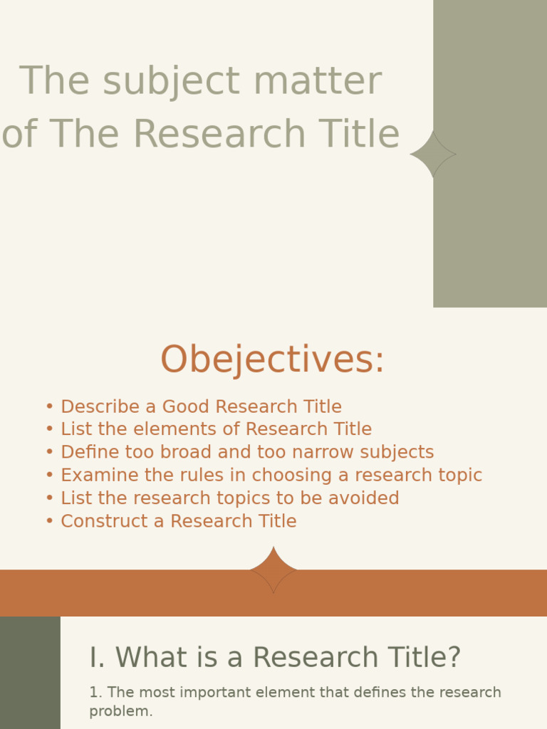 Pr1 - The Subject Matter of The Research Title. | PDF | Cognition ...