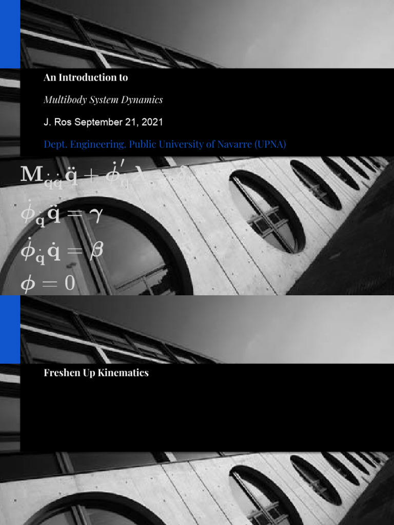Multibody System Dynamics | PDF | Euclidean Vector | Kinematics