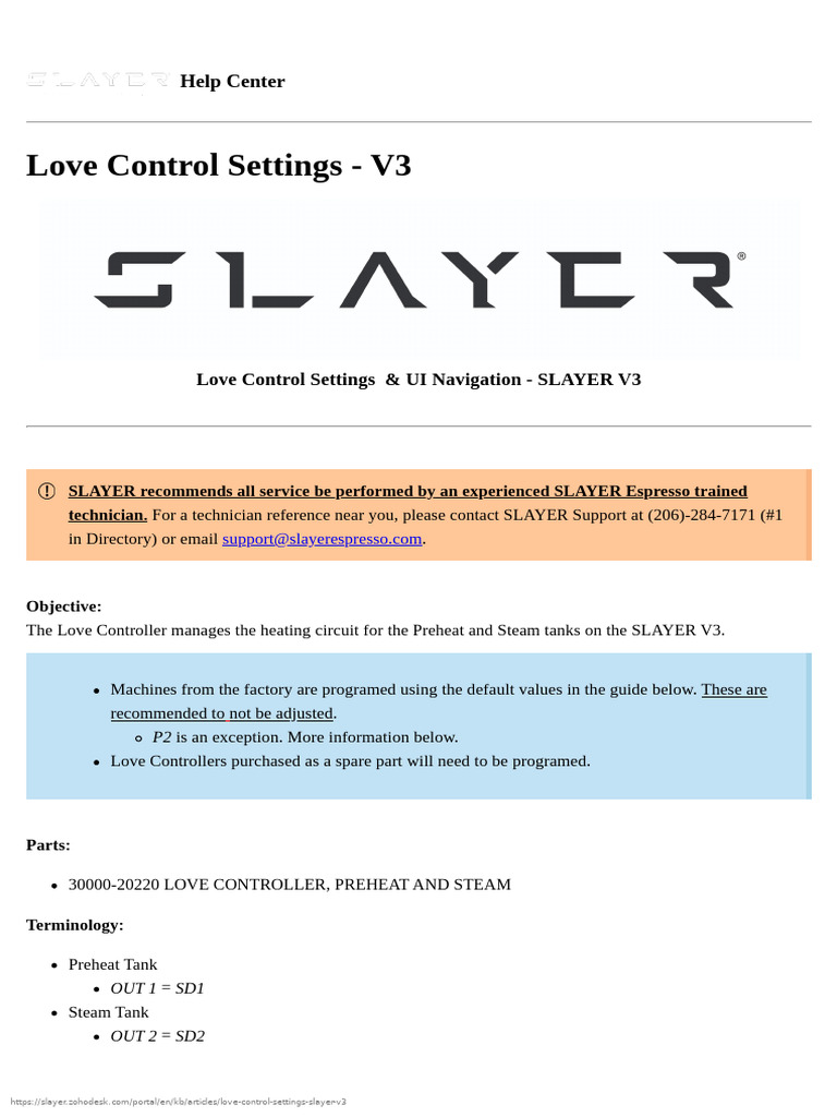love-control-settings-slayer-v3 | PDF