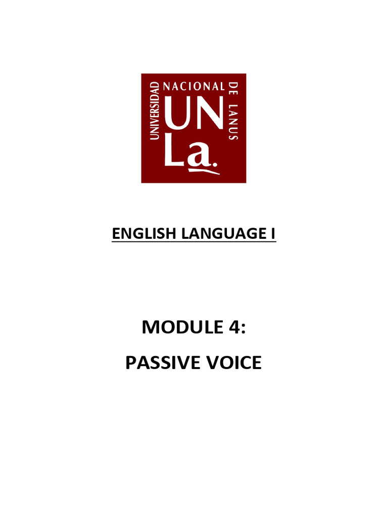 Language I Module 4 Passive Voice With Numbers1 | PDF | Verb | Linguistic Morphology