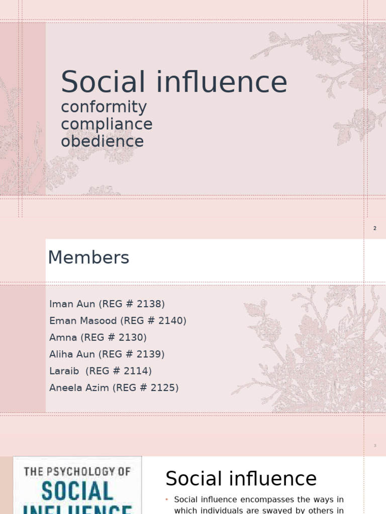 Social Influence | PDF | Conformity | Group Processes