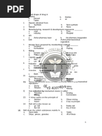 ALL PAST PAPERS Pharmacy Technician Final | PDF