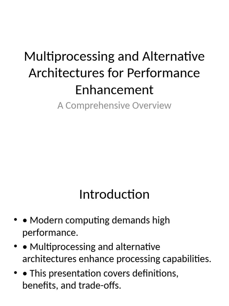 Multiprocessing Performance Enhancement | PDF