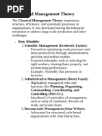 Classical NeoClassical Modern Management Theories | PDF | Business ...