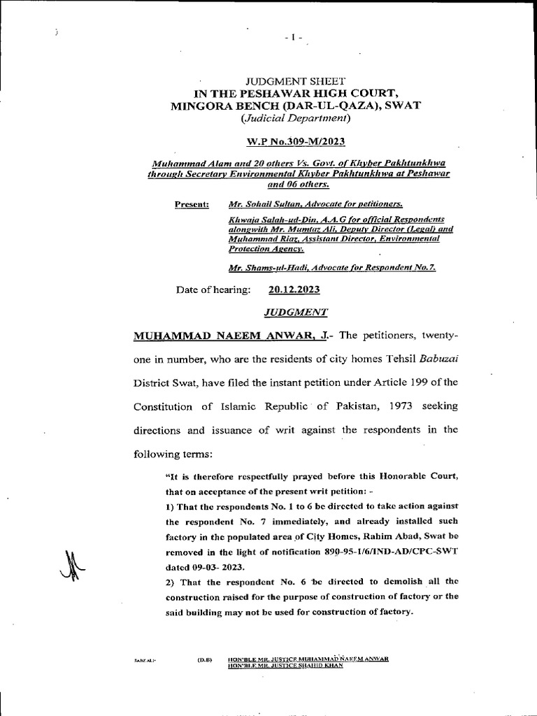 M. Alam Vs Government of KPK | PDF