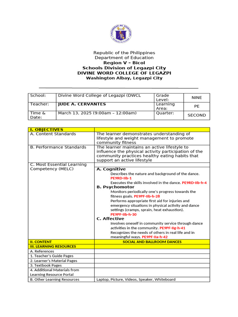 Lessn Plan Pdf Learning Teachers