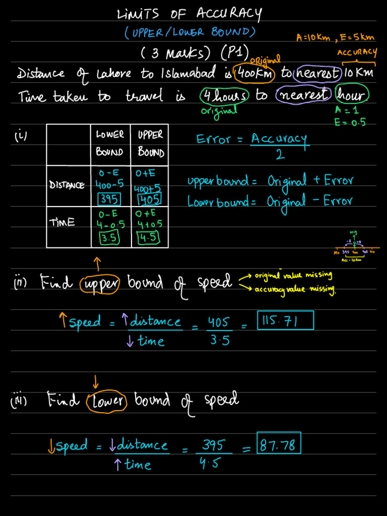 LIMITS OF ACCURACY (Upper Lower Bound) - Zainematics | PDF ...