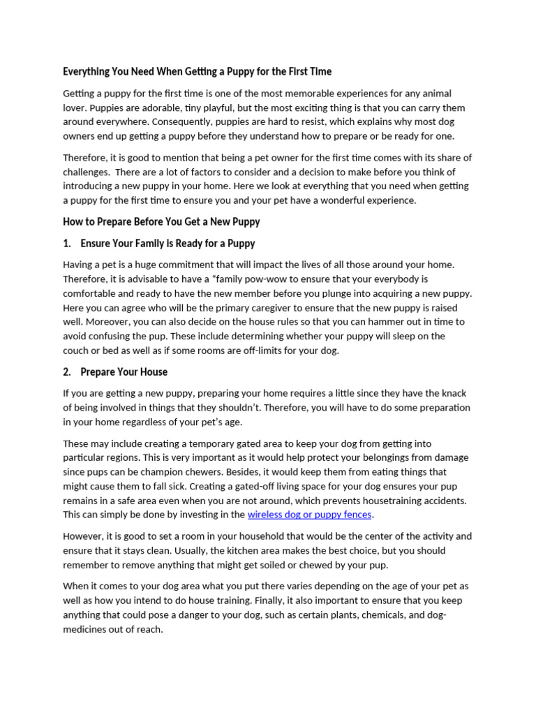 Essential Guide for First-Time Puppy Owners | PDF | Dogs | Dog Training