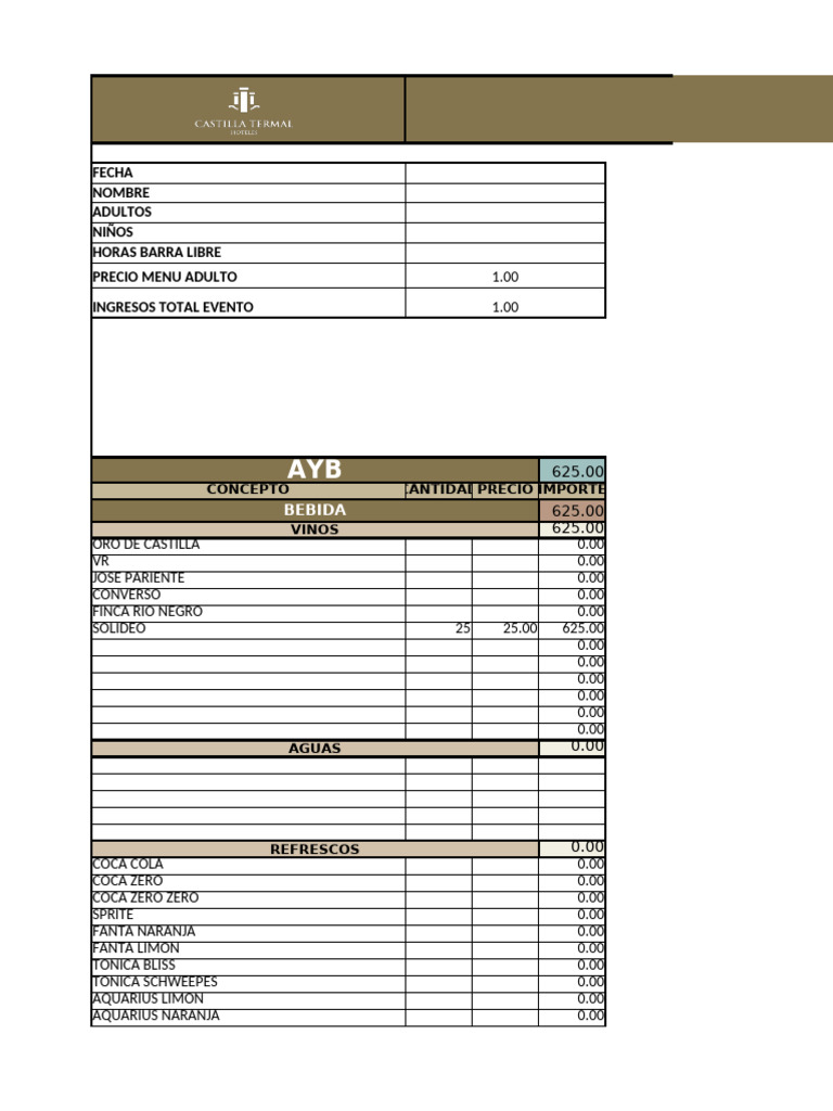 Plantilla Eventos Work in Progress | PDF
