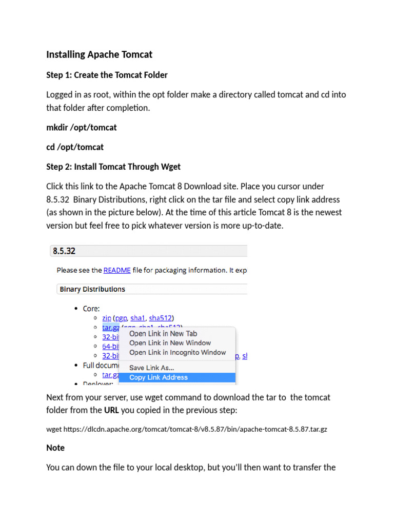 Apache tomcat installation | PDF | File Transfer Protocol | Software
