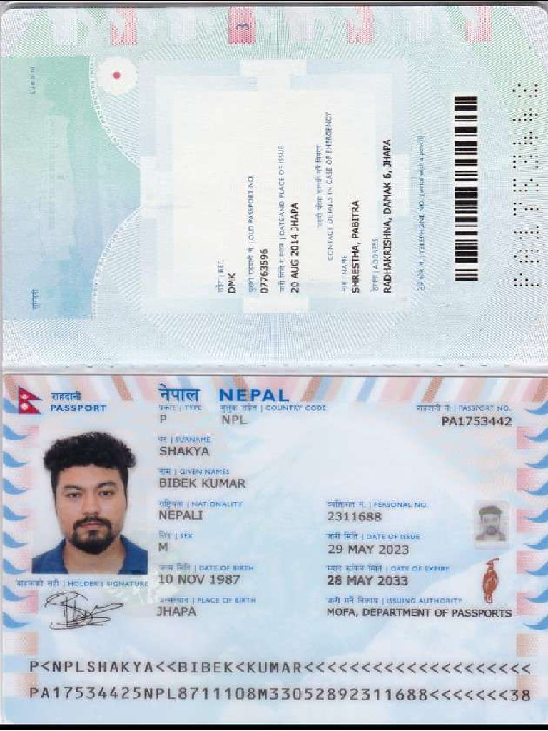 Bibek Kumar Shakya Kitchen Helper and Housekeeping For Turkey | PDF