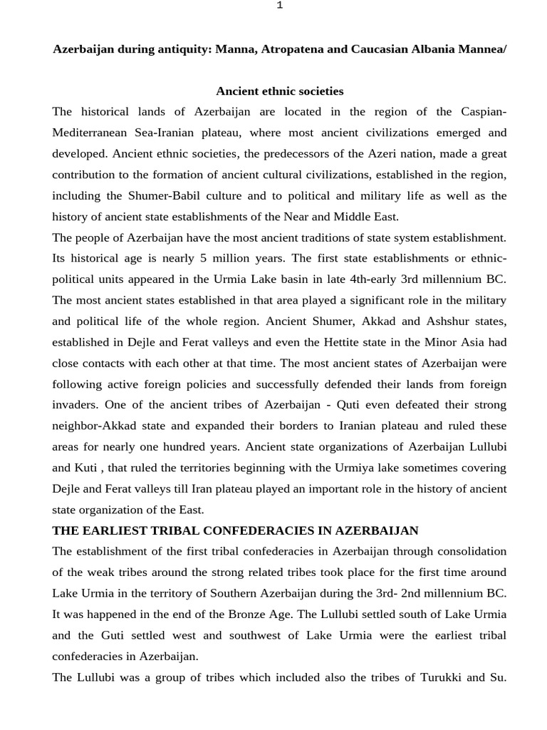 Manna Atropat Albania | PDF