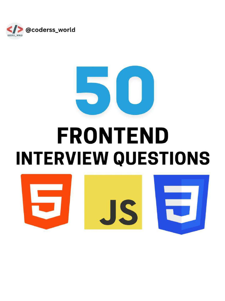 50 Frontend Interview Questions | PDF