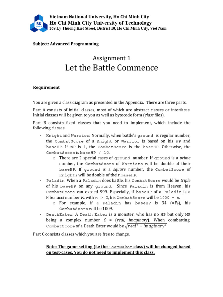 Assignment 1 - Specification - V1.1 | PDF | Vietnam | Computing