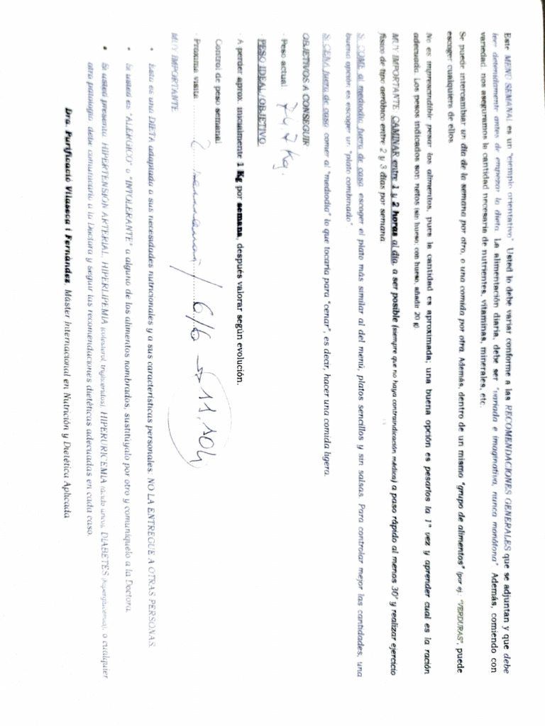 Recomendaciones I Dieta Nuri | PDF | Nutrición | Dieta y nutrición