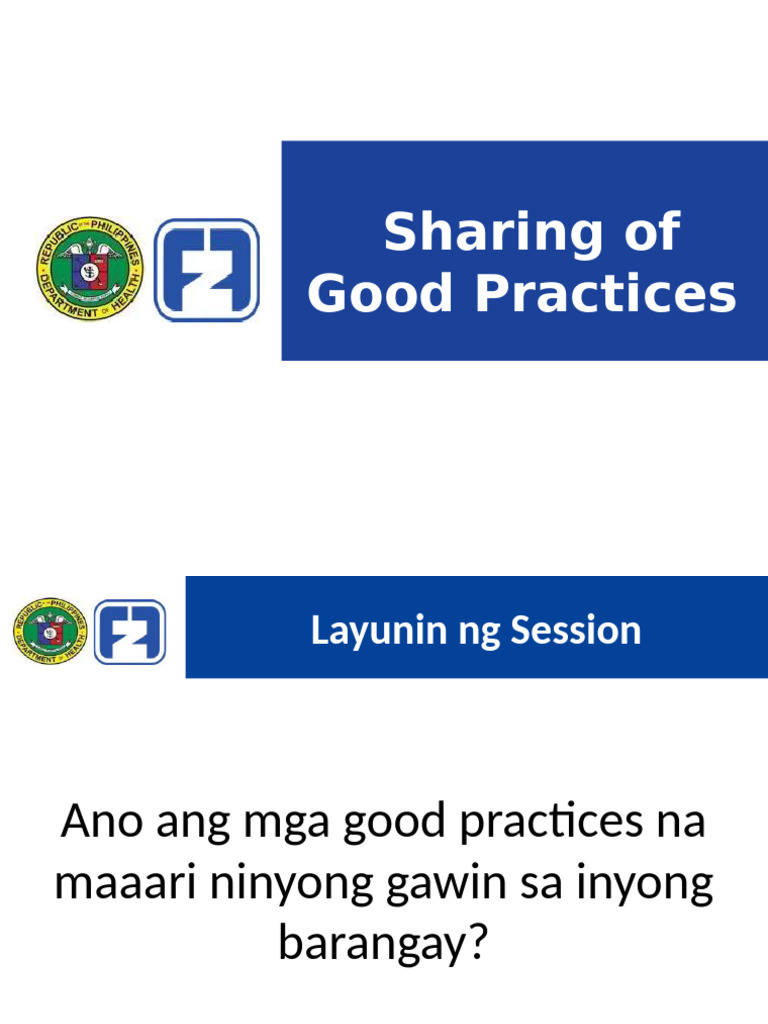 8 BHLMW Sharing of Good Practices | PDF