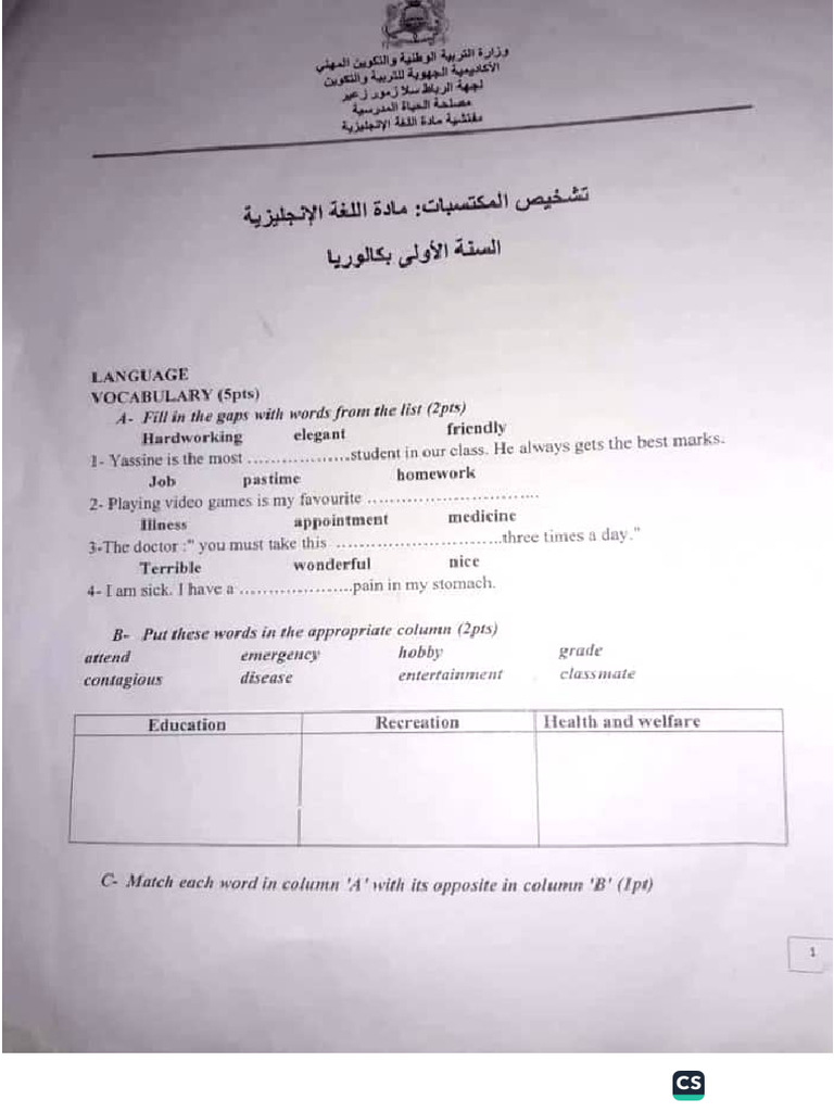 Examples of diagnostic tests | PDF