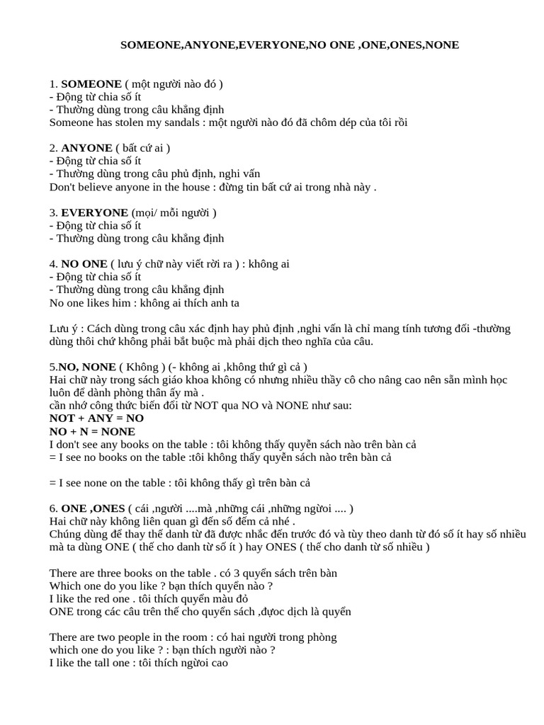 Someone Anyone Everyone Noone | PDF