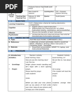 Single Point Lesson Example and Format Contents | PDF | Knowledge ...