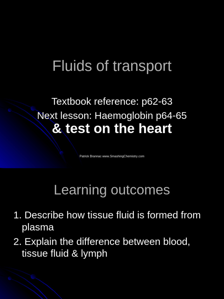 Understanding Transport Fluids in Biology | PDF | Lymph | Biology