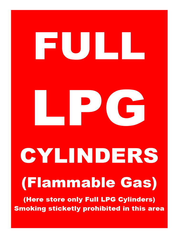 Full LPG Cylinder Storage Guidelines | PDF