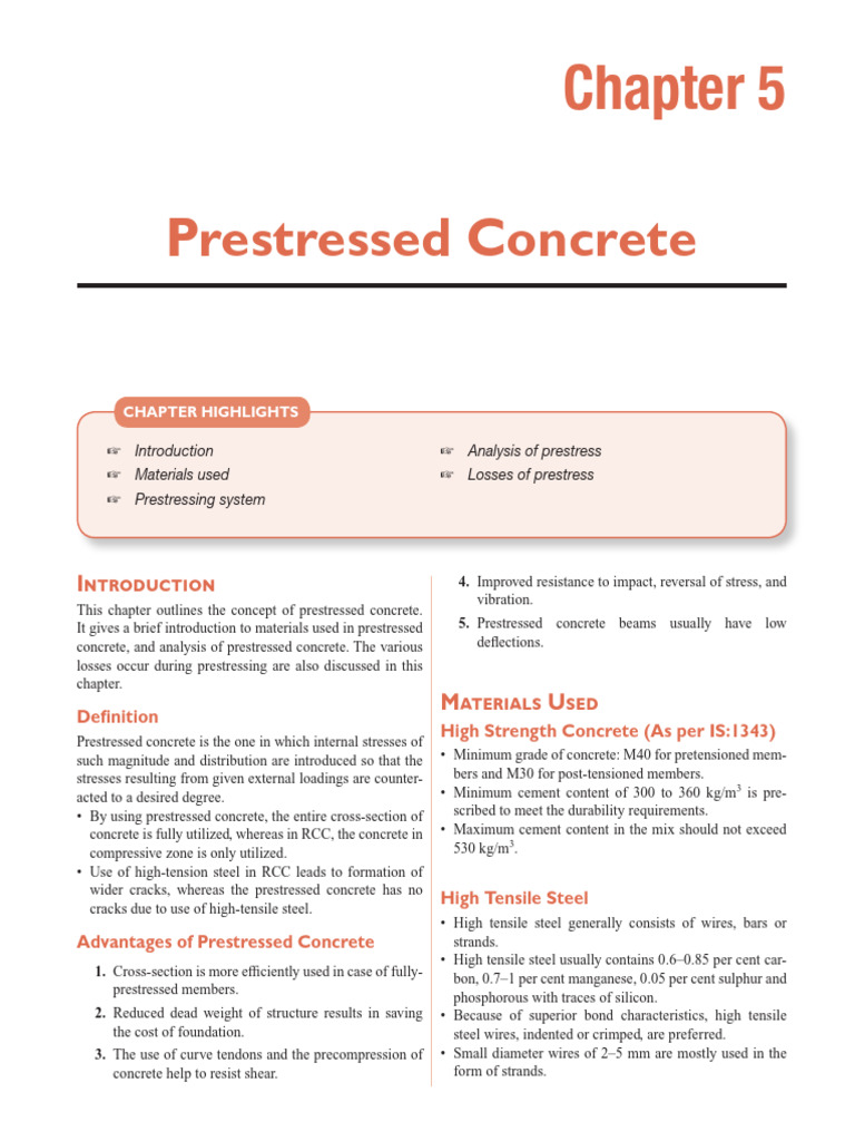 Pre Stressed Concrete | PDF | Prestressed Concrete | Beam (Structure)