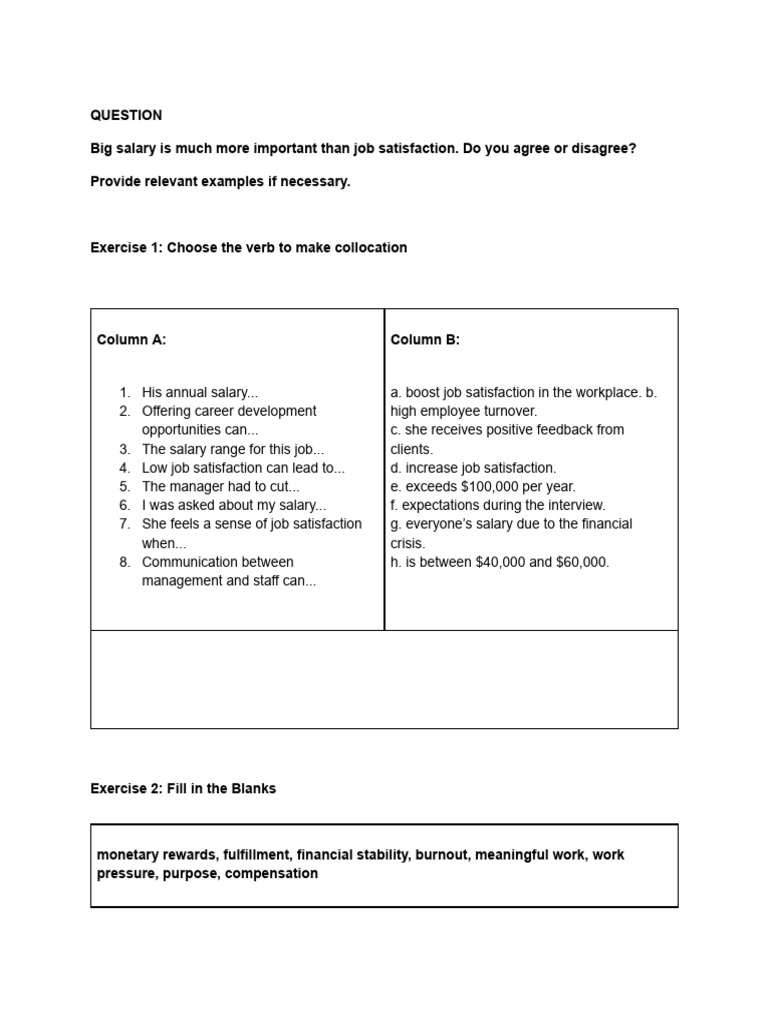 Writing Task 2 - Agree - Disagree Essay | PDF | Job Satisfaction ...