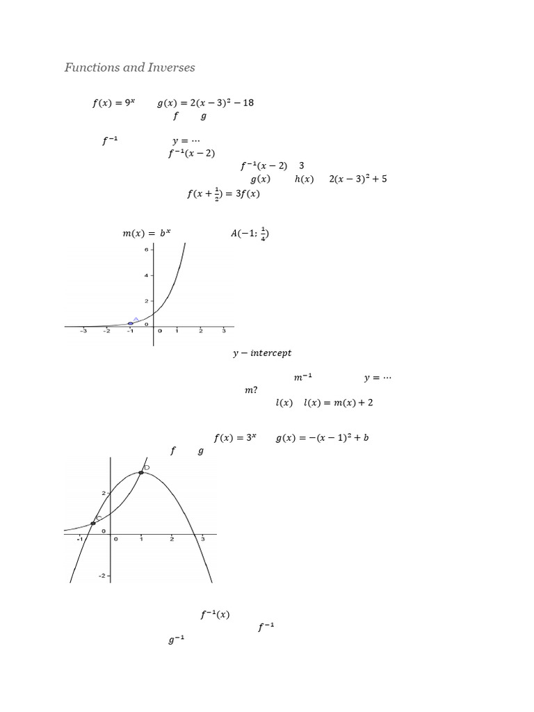 Grade 12 Functions Practice Questions | PDF