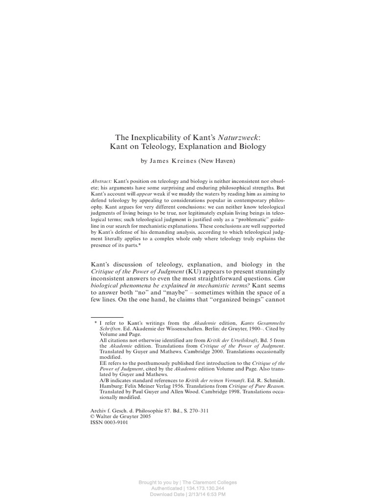 Kant | PDF | Immanuel Kant | Concept