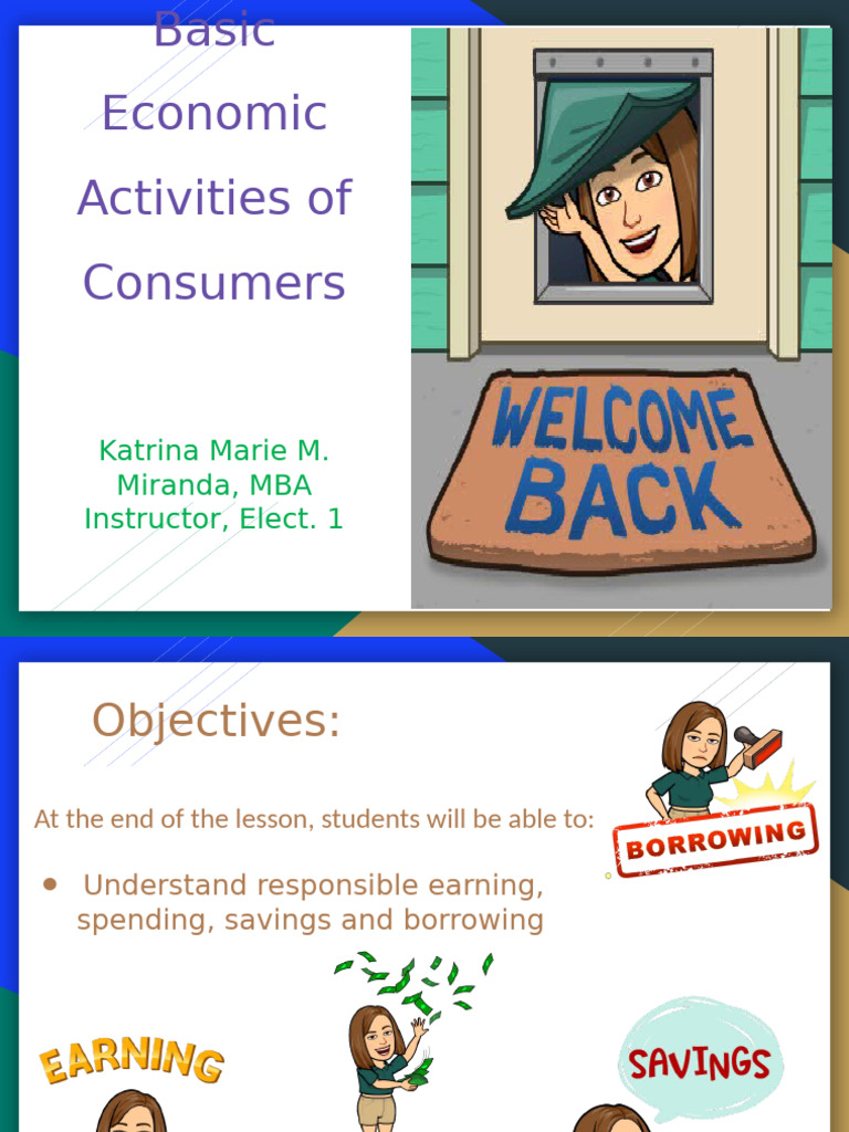 Chapter 3 - Basic Economic Actvities of Consumers | PDF | Saving ...