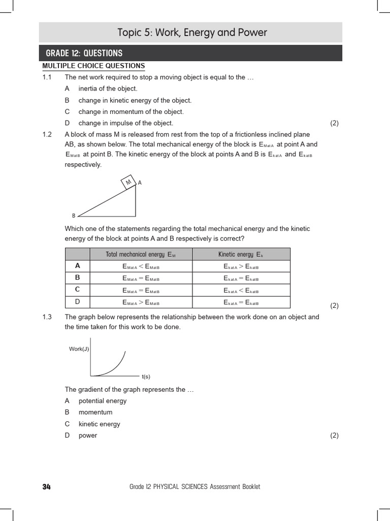 12.5 Work Enery and Power | PDF | Force | Friction