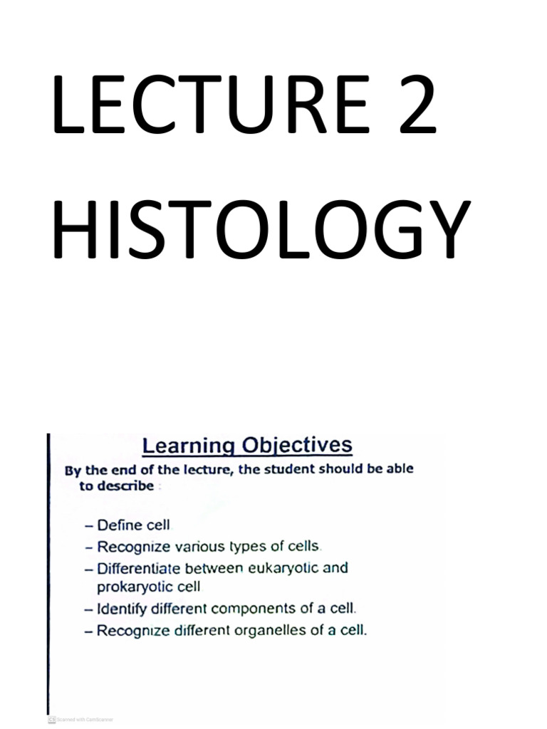 Histo-2 - Cell Introduction - Structure & Function | PDF