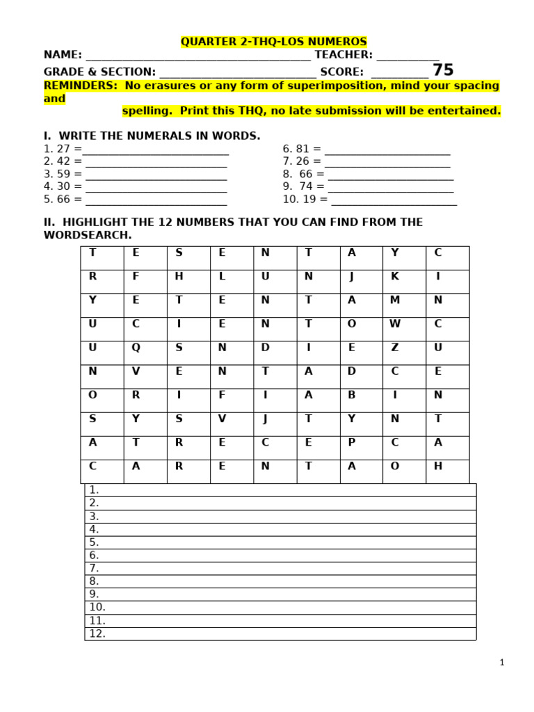 Q2_THQ-NUMEROS | PDF