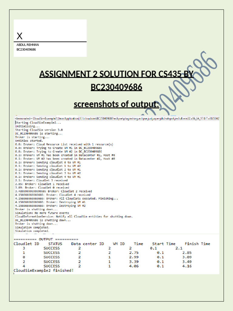 Assignment 2 Solution For CS435 | PDF | Virtual Machine | Operating System