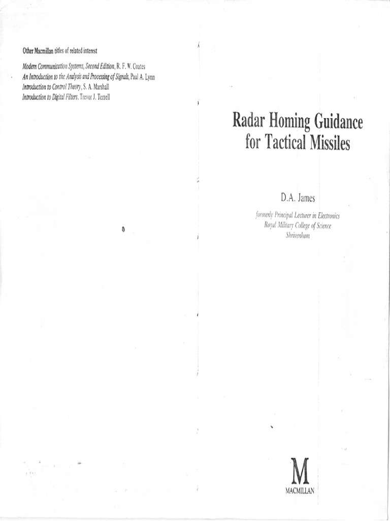 Radar Homing Guidance For Tactical Missiles | PDF