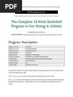 12-Week Kettlebell Workout Plan PDF | PDF | Kettlebell | Physical Fitness