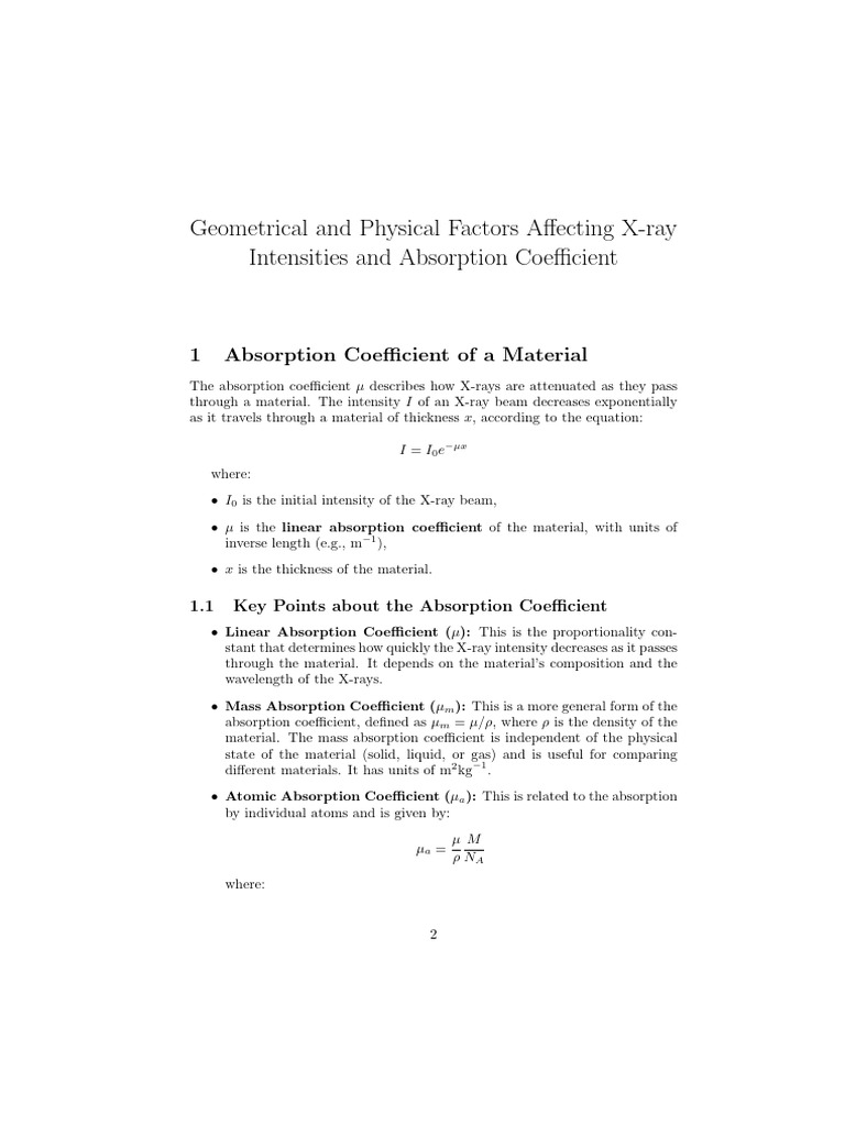 absorption coefficient of a material | PDF
