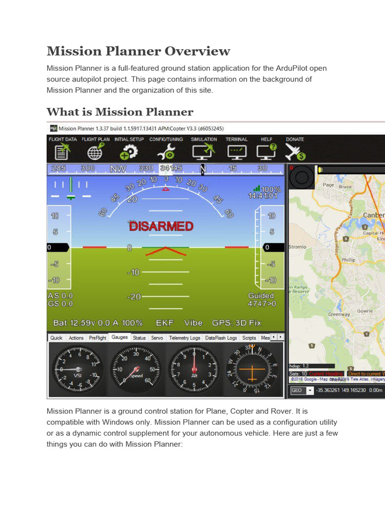 Mission Planner Overview | PDF | Camera | Computing