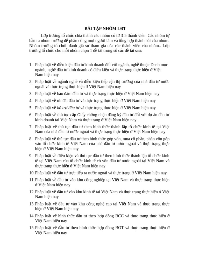 Bai tap LDT 2025 KTQD | PDF