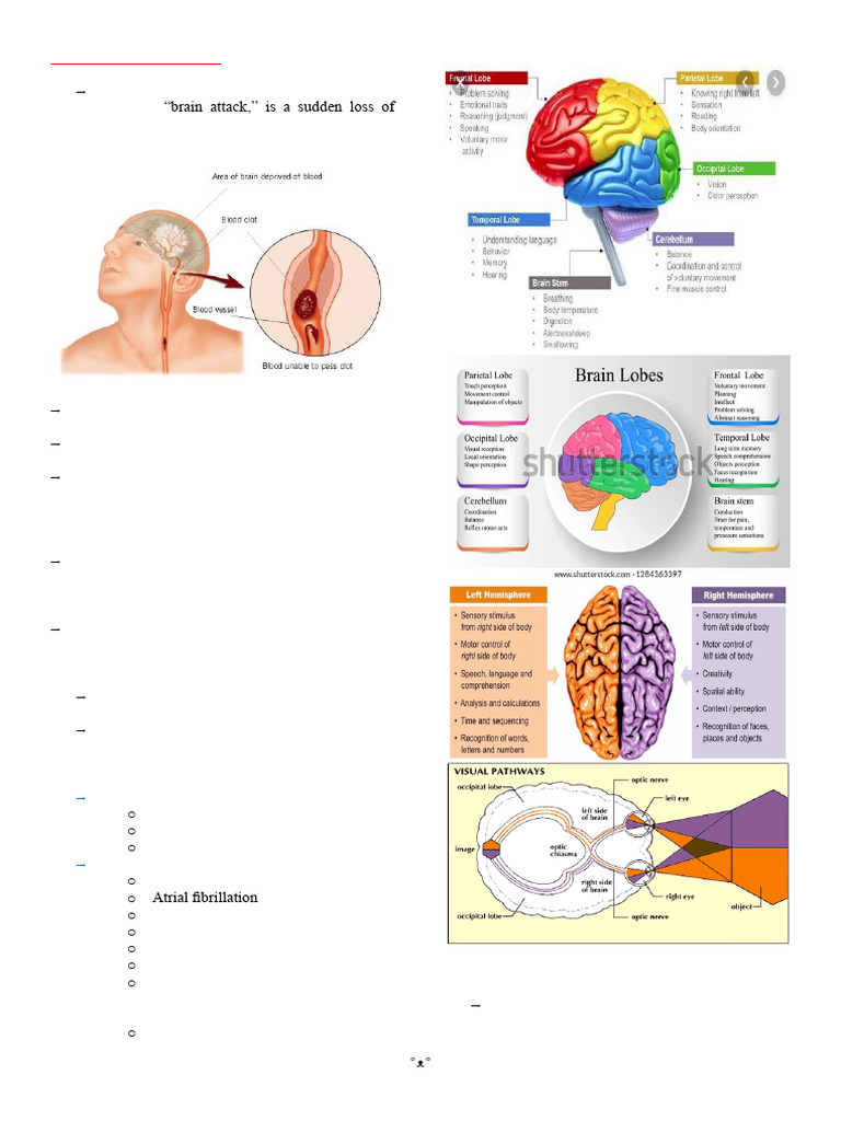 NCM116 Cerebrovascular Accident SF 1 | PDF | Stroke | Ischemia
